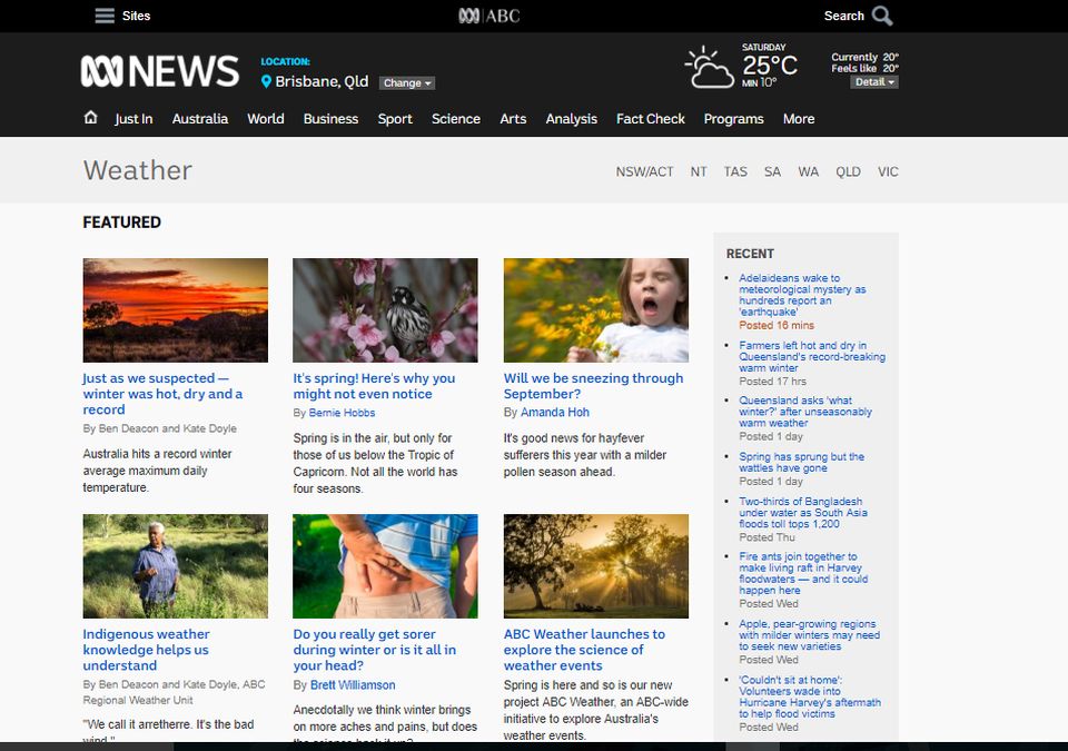 ABC tells the story behind the weather - Westender